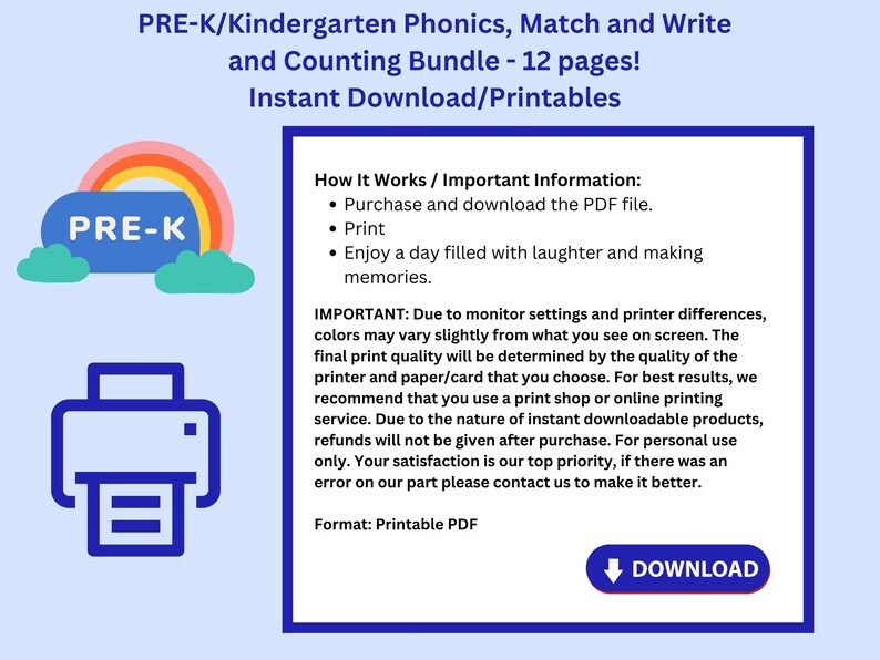 Pre-k, Kindergarten Phonics, Tracing, and Counting Bundle, Valentine's ...