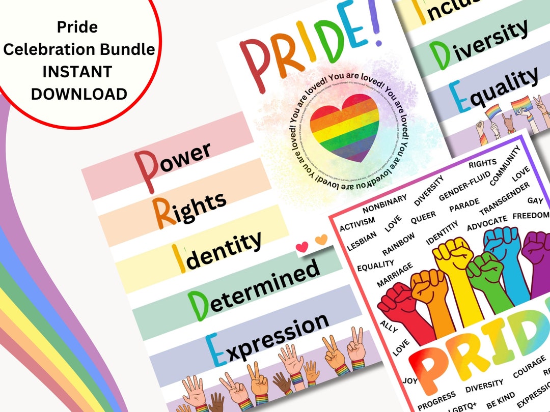 LGBTQ+ Pride Celebration Bundle (4 Pages) - Etsy