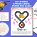Cute School Bus Driver Appreciation Note/ Thank You Card, Class ...