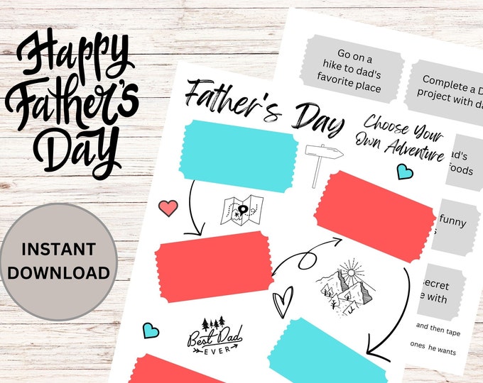 Father's Day Printable, Fathers Day Gift, Handprint Art, Best Dad Award ...