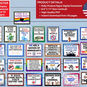 Rally Protest Signs Bundle, Digital Download , Make Good Trouble No ...