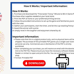 Firecracker Frenzy Fourth of July Minute to Win It Party Game ...