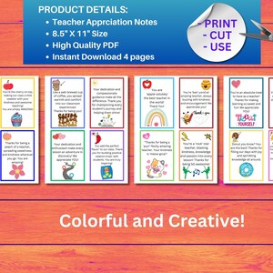 Teacher, Educator & Staff Appreciation Notes, Thank You Cards, School ...