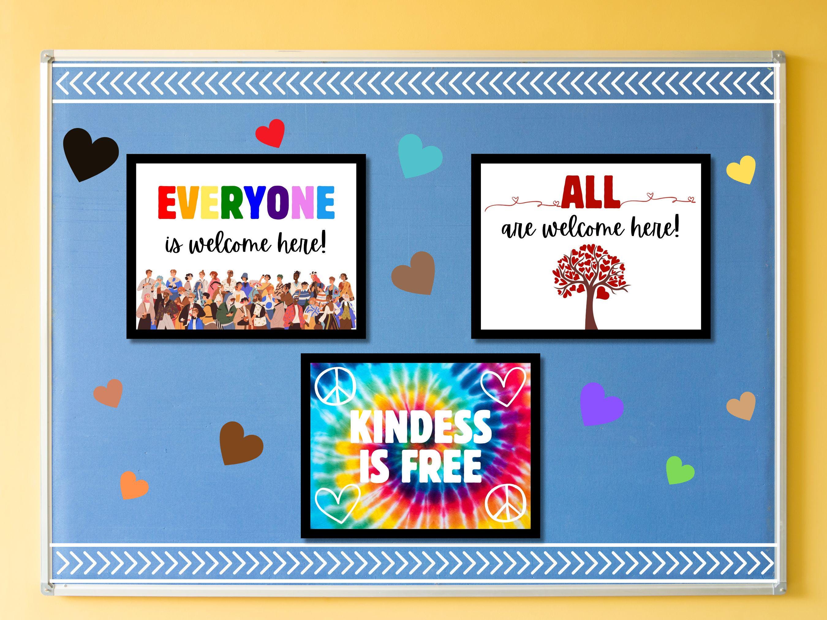 Kindness and Inclusion Signs, Digital Download, Everyone is Welcome ...