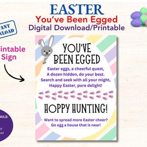 You've Been Egged Easter Game, Gift, Neighborhood Easter Egg Hunt ...