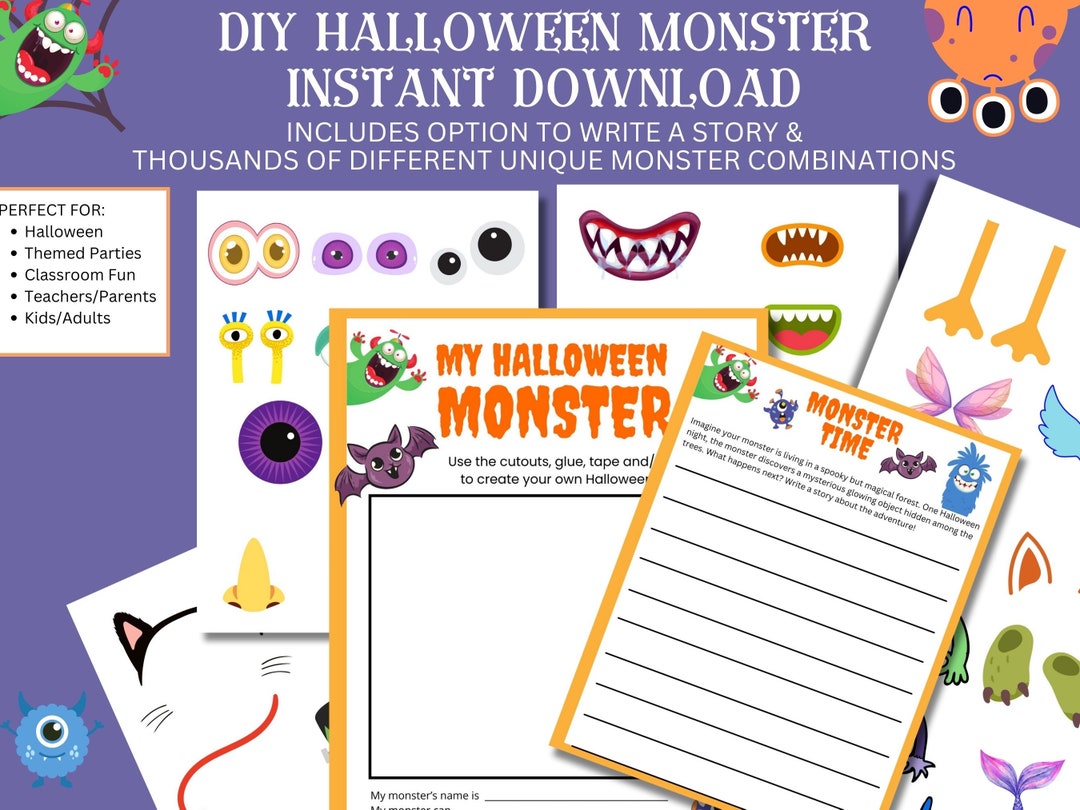 DIY Monster Creation Bundle, 40 Monster Traits Included, Classroom ...