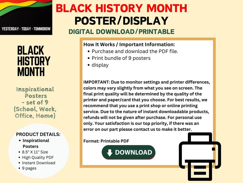 Black History Month, Poster Display, Bundle, Classroom, Inspiring ...