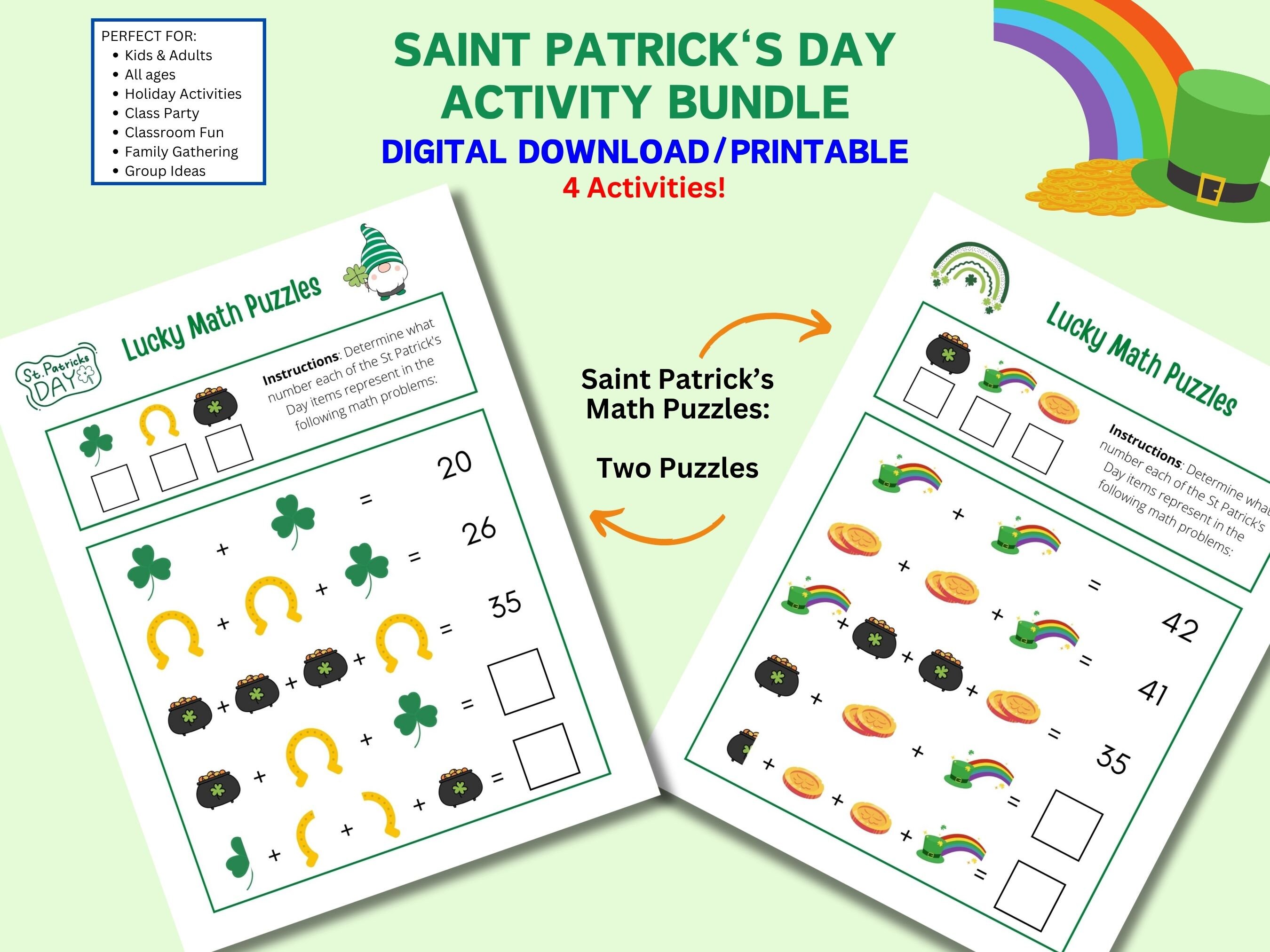 Math Counting, Graphing & Solving, Saint Patrick's Day, Creative ...