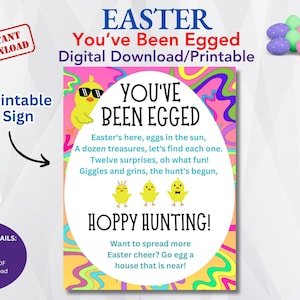 You've Been Egged Easter Game, Gift, Neighborhood Easter Egg Hunt ...