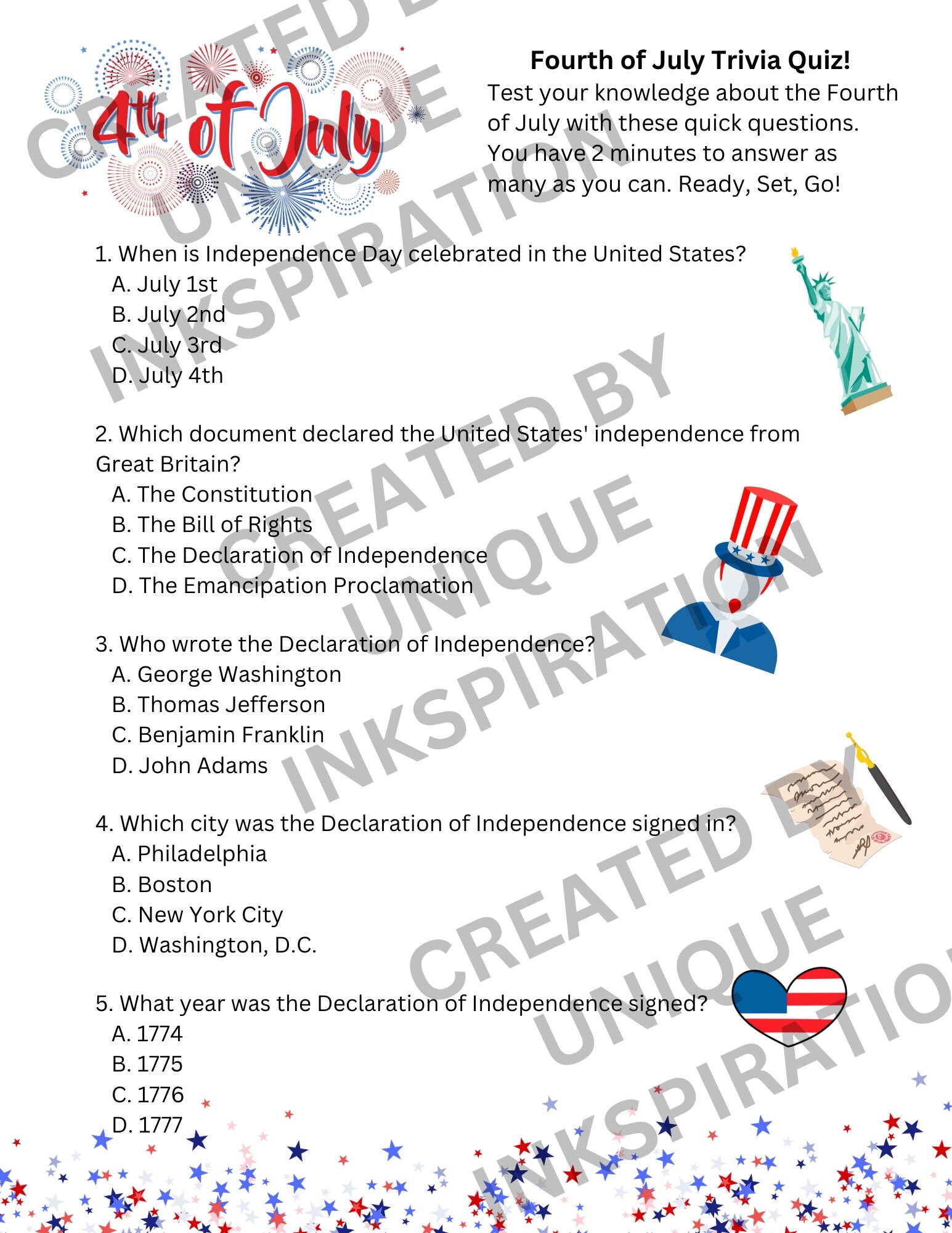 Fourth of July Trivia Quiz - Celebrate Independence Day With Knowledge ...