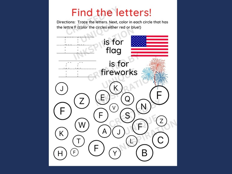 4th of July Activity Bundle for Learners - Phonics, Letter Tracing ...