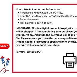 Fourth of July Patriotic Mazes- Printable Bundle, 4th of July, Holiday ...