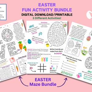 Easter Fun Activity Pack: Mazes, Jokes, & More! Perfect for Kids ...