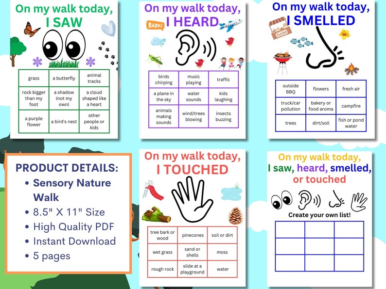 Sensory Nature Walk - Bundle for Kids - Etsy