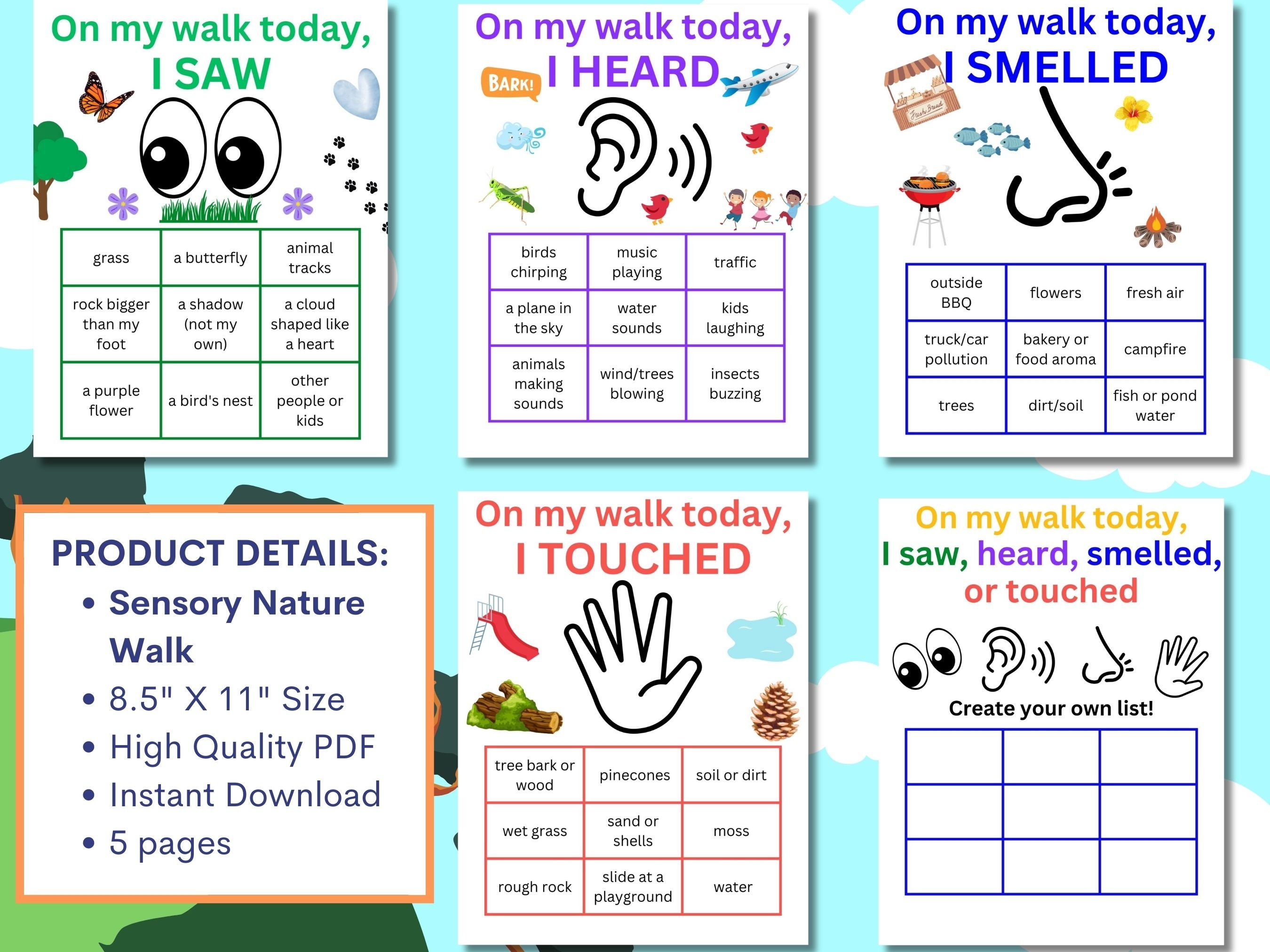 Sensory Nature Walk - Bundle for Kids - Etsy