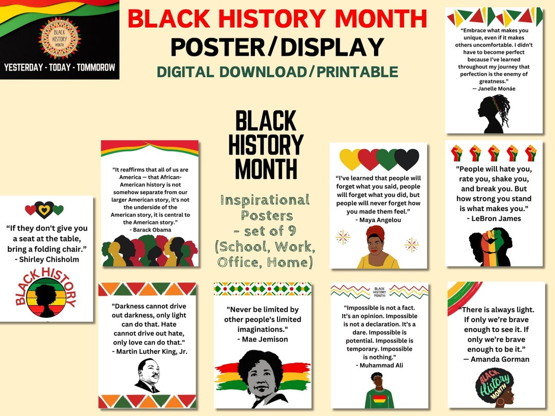 Black History Month, Poster Display, Bundle, Classroom, Inspiring ...