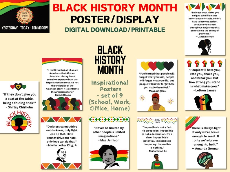 Black History Month, Poster Display, Bundle, Classroom, Inspiring ...