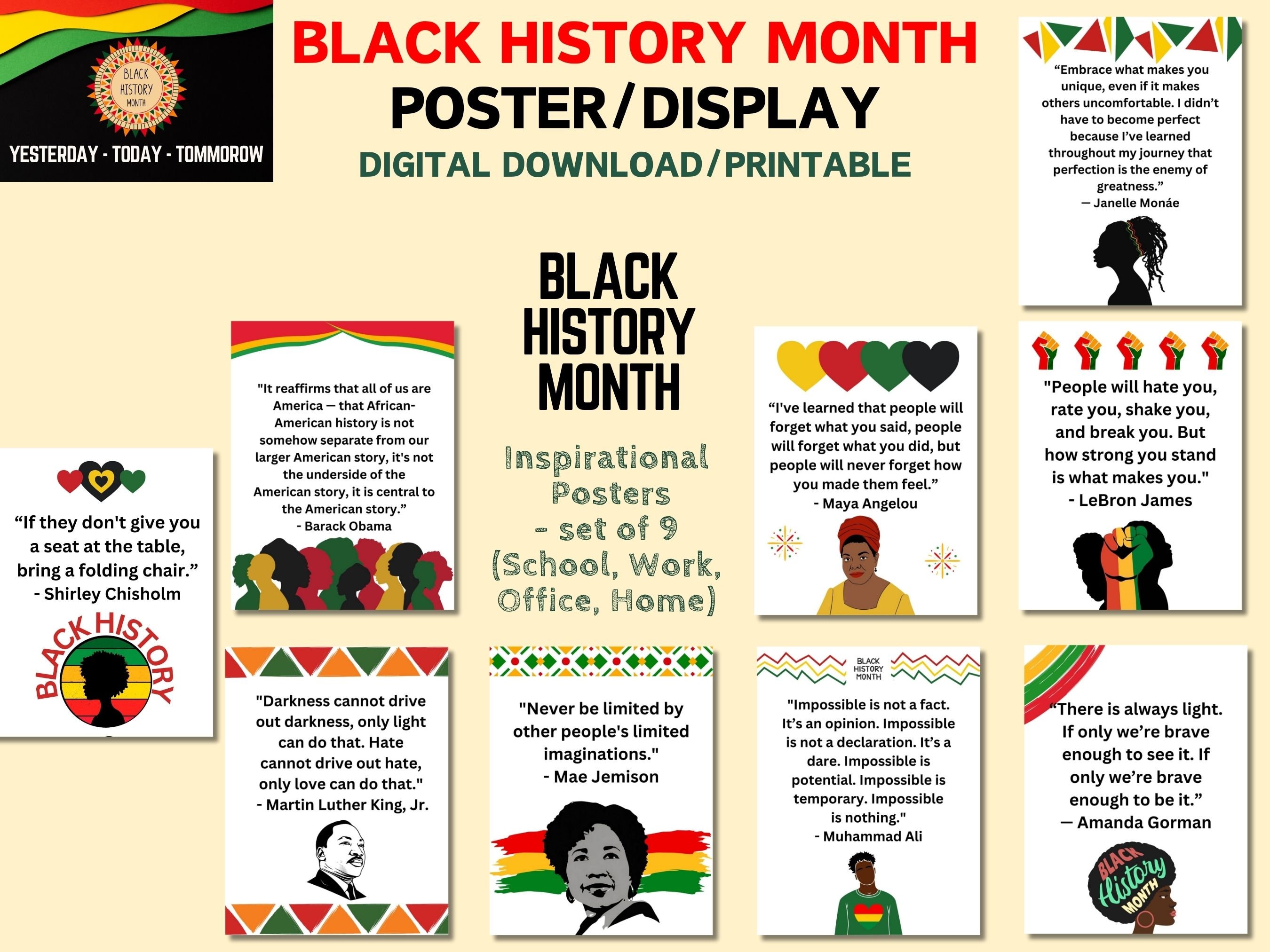 Black History Month, Poster Display, Bundle, Classroom, Inspiring ...