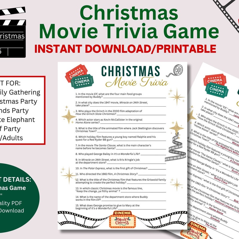 Christmas Movie Test - Etsy