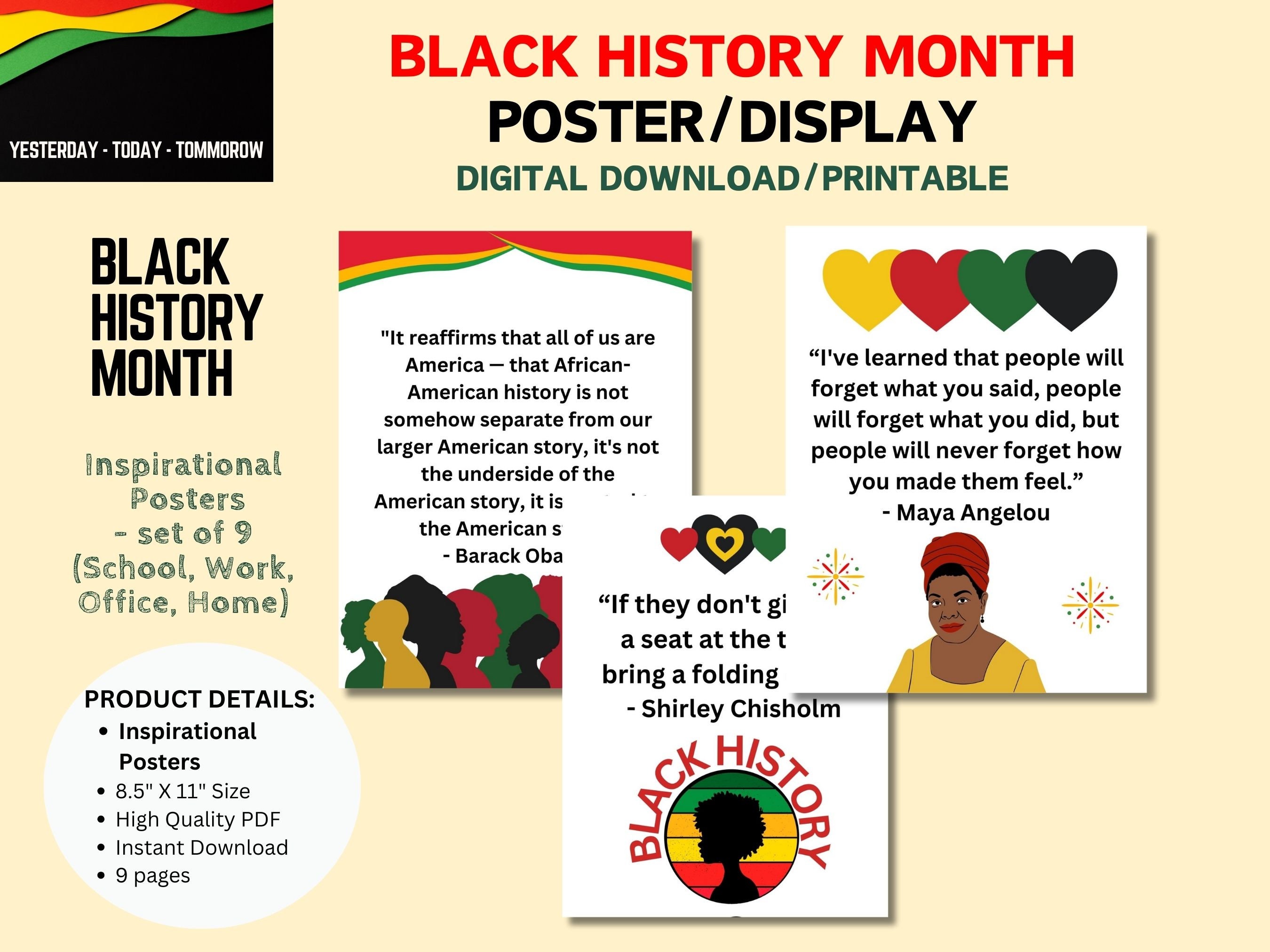 Black History Month, Poster Display, Bundle, Classroom, Inspiring ...