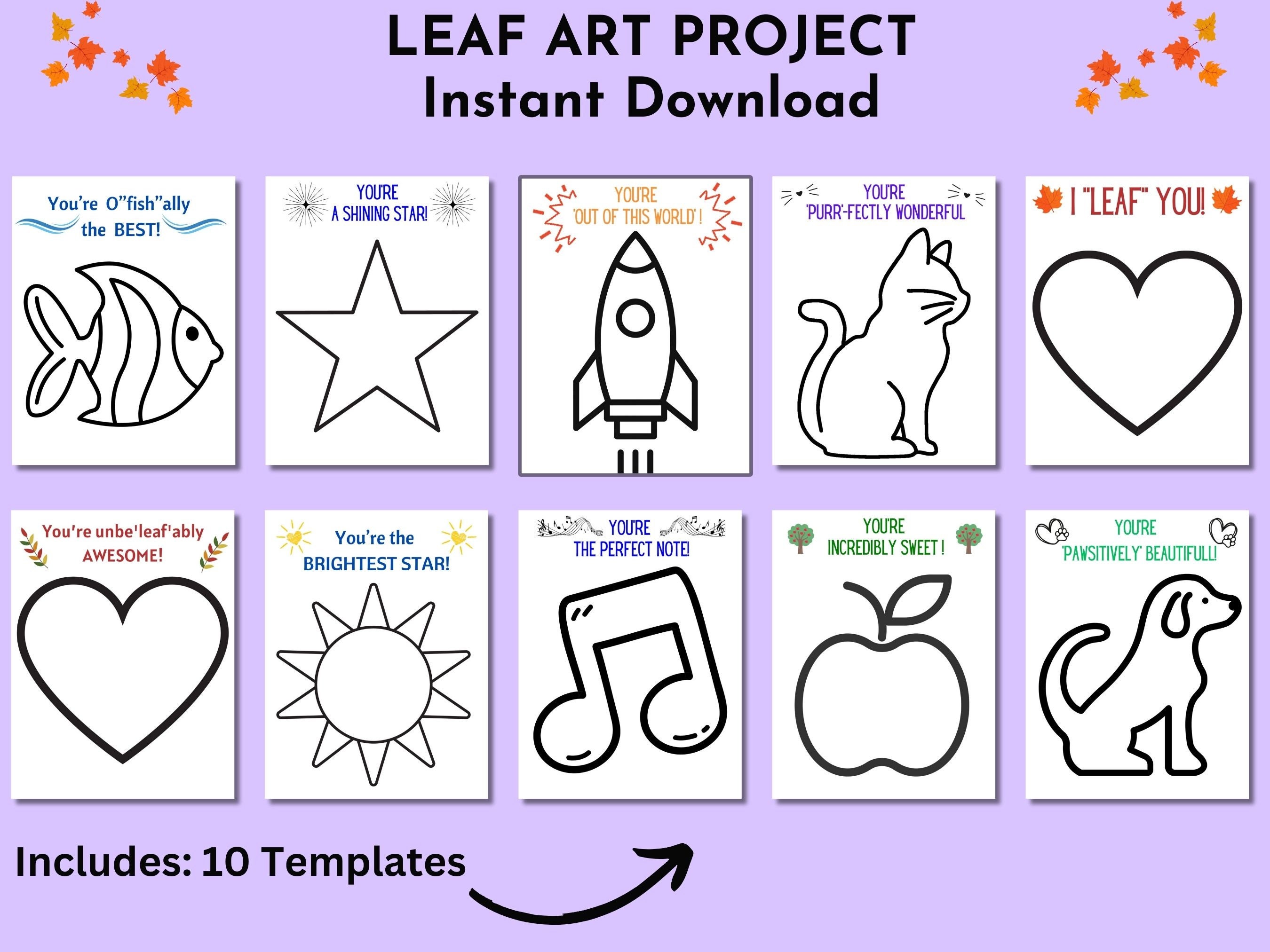 Leaf Art Project, Classroom/group Craft, Homeschool, Fun Activity for ...