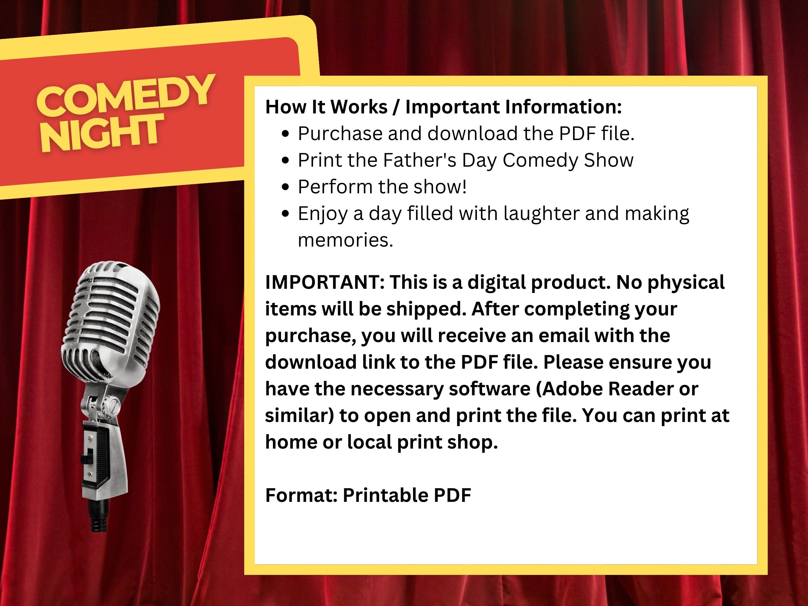 Father's Day Comedy Show Skit - Printable PDF for Hilarious Performance ...