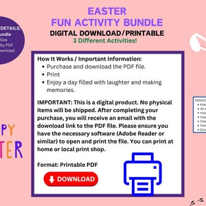 Easter Fun Activity Pack: Mazes, Jokes, & More! Perfect for Kids ...