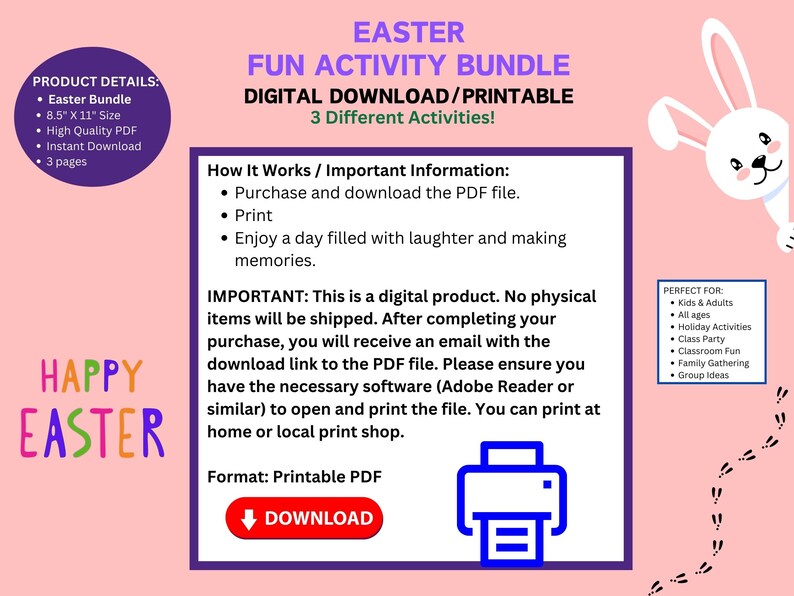 Easter Fun Activity Pack: Mazes, Jokes, & More! Perfect for Kids ...