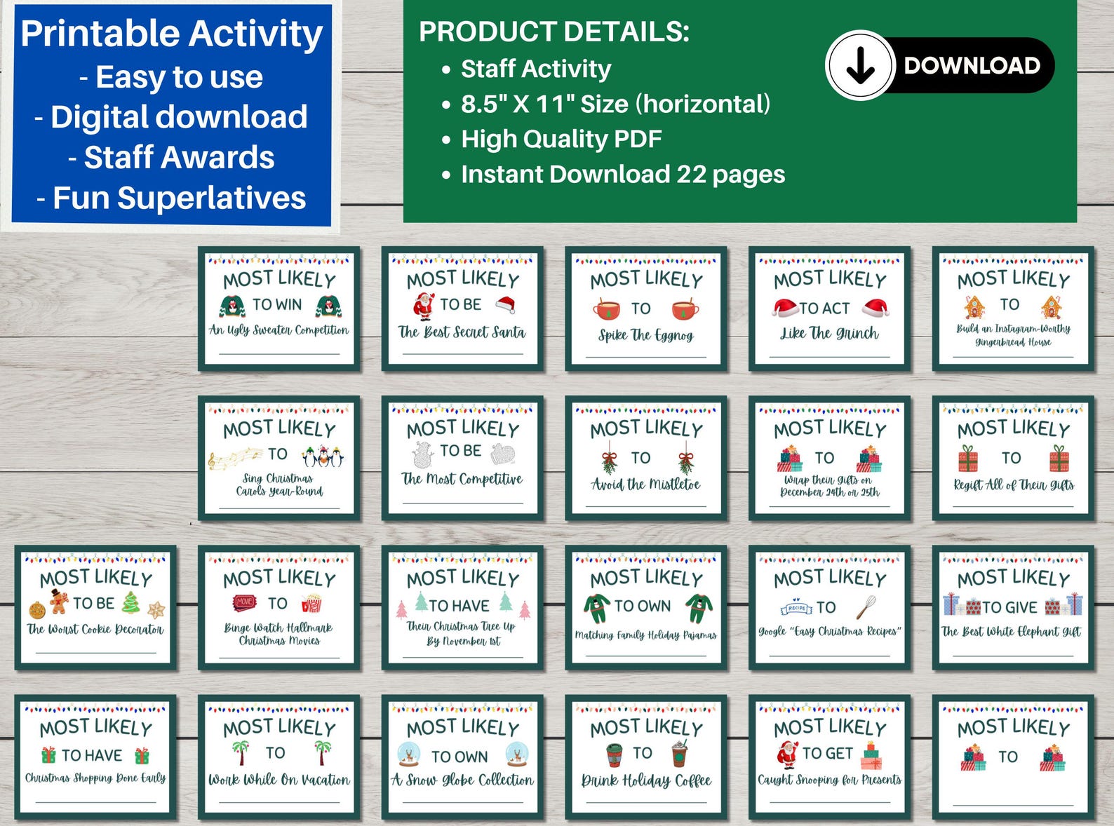 Christmas Superlative Award Certificate, Staff/office Party, Family or ...