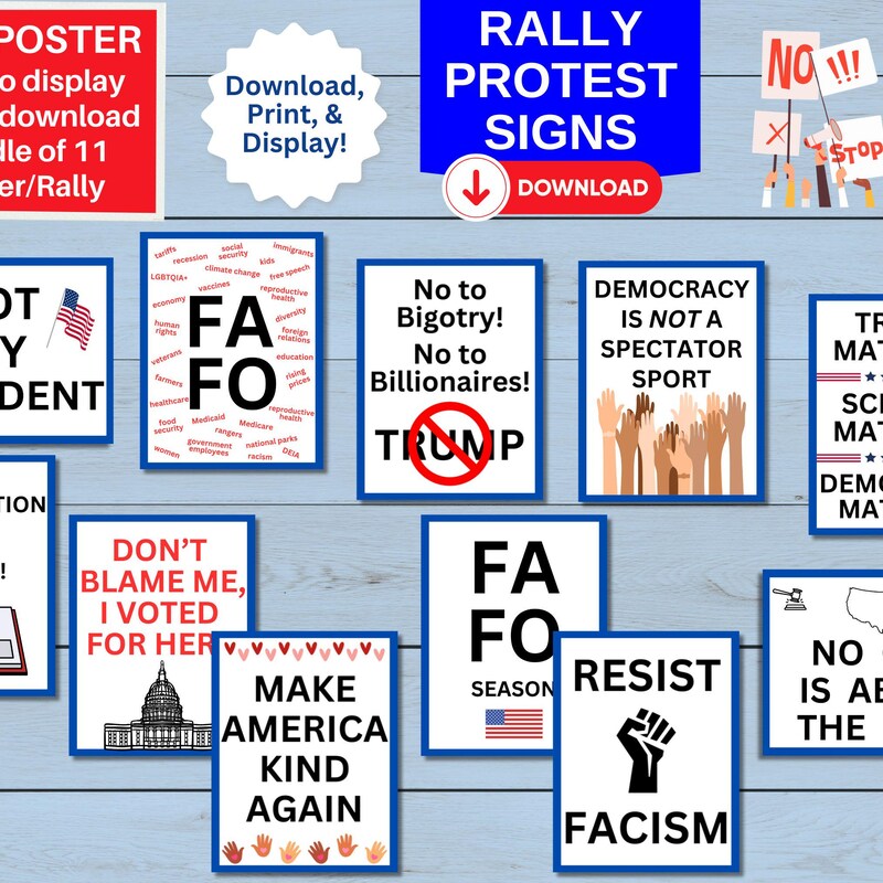Anti Trump Protest Poster - Etsy