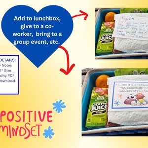 40 Positivity Lunch Notes, Self-affirmations, Growth Mindset, Office ...