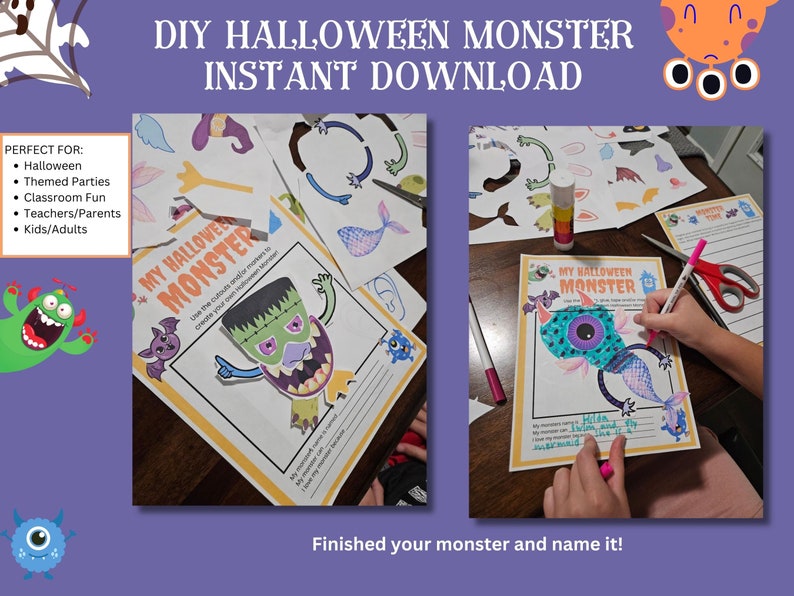 DIY Monster Creation Bundle, 40 Monster Traits Included, Classroom ...