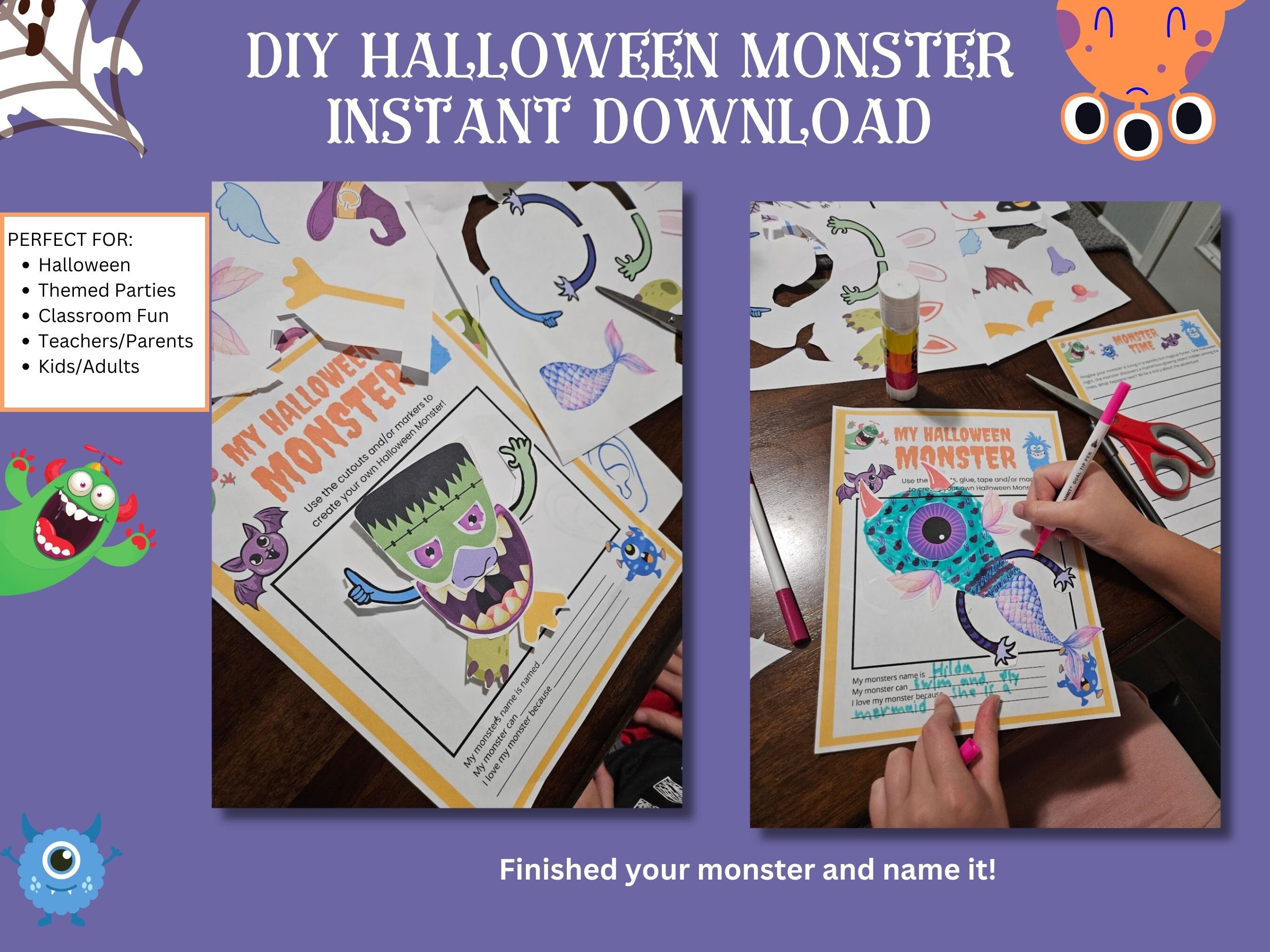 DIY Monster Creation Bundle, 40 Monster Traits Included, Classroom ...