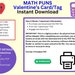 Math Puns: Colorful Valentine's Math Pun Notes, Printable Cards ...
