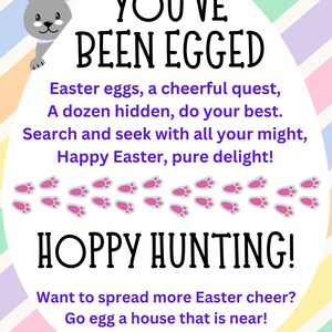 You've Been Egged Easter Game, Gift, Neighborhood Easter Egg Hunt ...