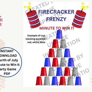 Firecracker Frenzy Fourth of July Minute to Win It Party Game ...