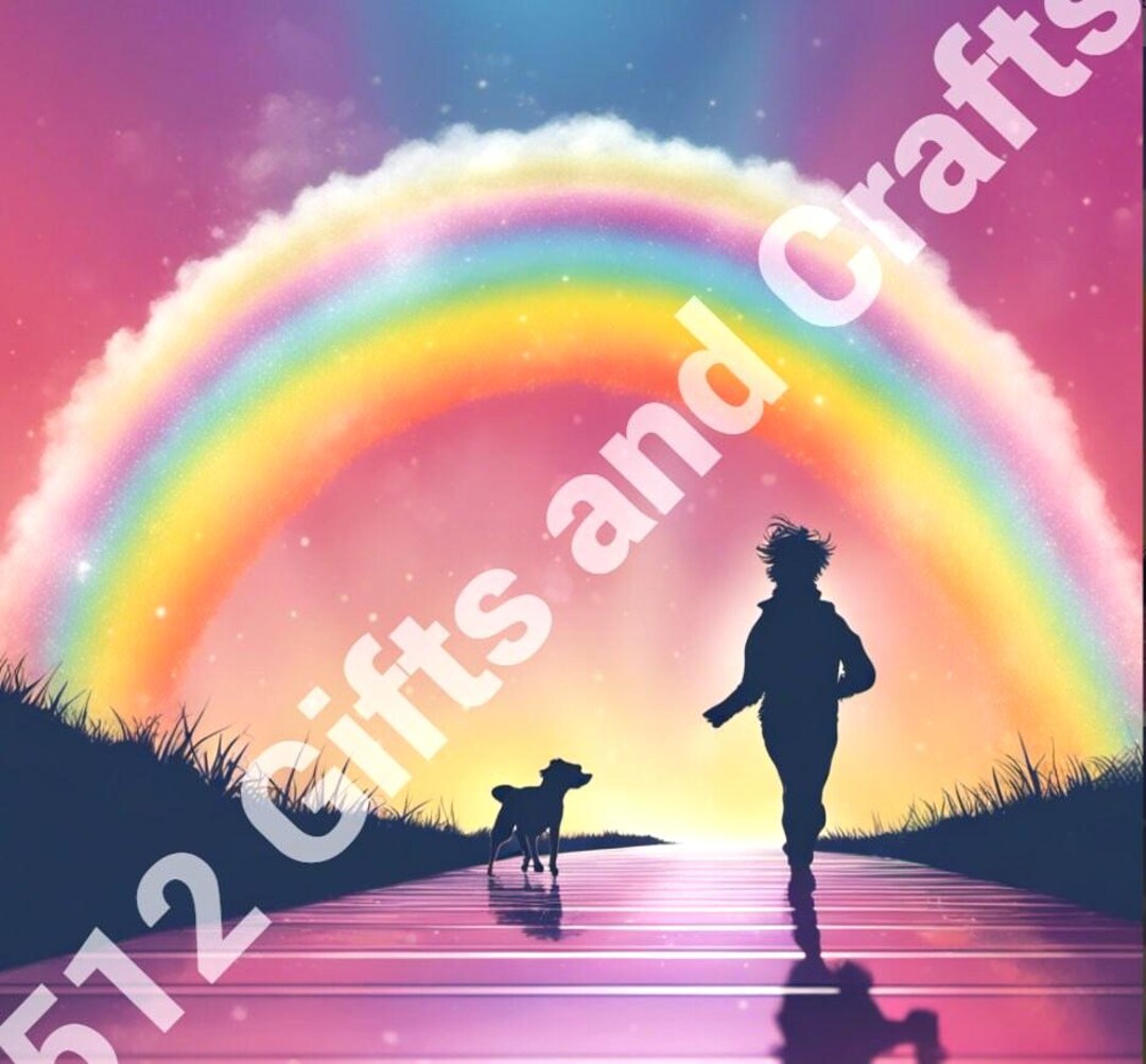 Rainbow Bridge Pet Grief Digital Files for Sublimation PNG and AI Files ...