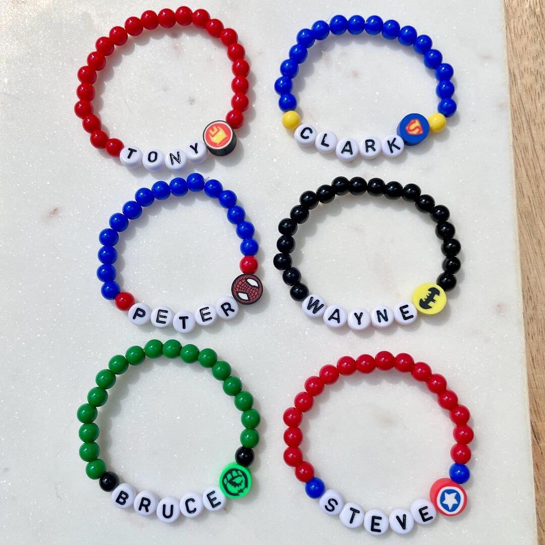 Boys Superhero Bracelet, Kids Superhero Bracelet, Boys Character ...