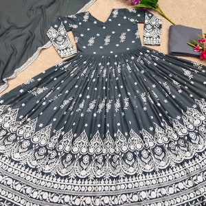 Launching New Designer Party Wear Look Heavy Embroidery Thread - Etsy