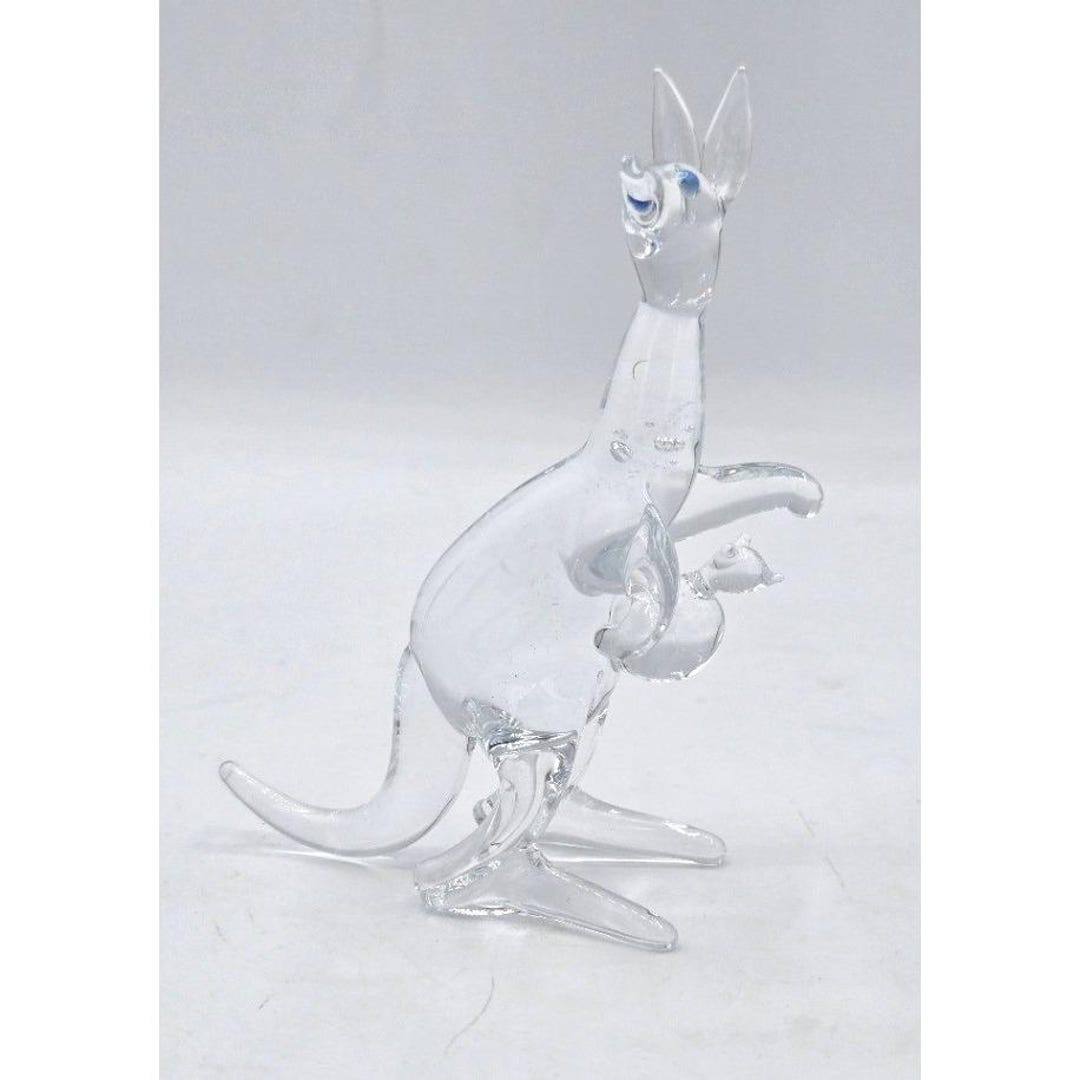 Vintage Hand-blown Clear Art Glass Kangaroo With Joey Figurine - 4" - Etsy