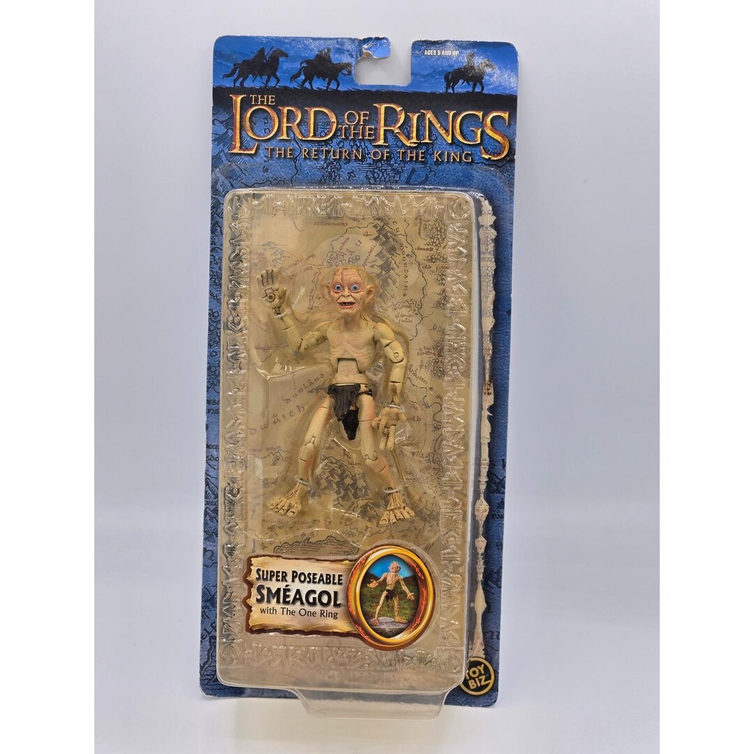 New Toy Biz 2004 Lord of the Rings Figure: Super Poseable Smeagol W/the ...