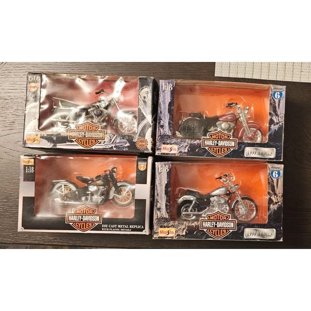 4 Maisto Harley Davidson Motorcycles Diecast 1:18 - Etsy