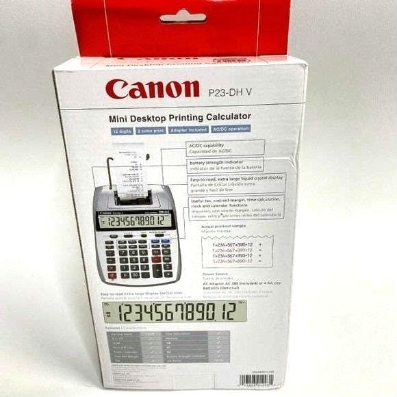 New Canon P23-DH V 2-color Printing Calculator for Office/home - Etsy