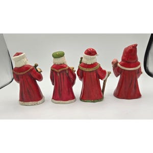 Homco Vintage Set of 4 Old World Santa/st. Nicholas Figurines (c. 1980s ...