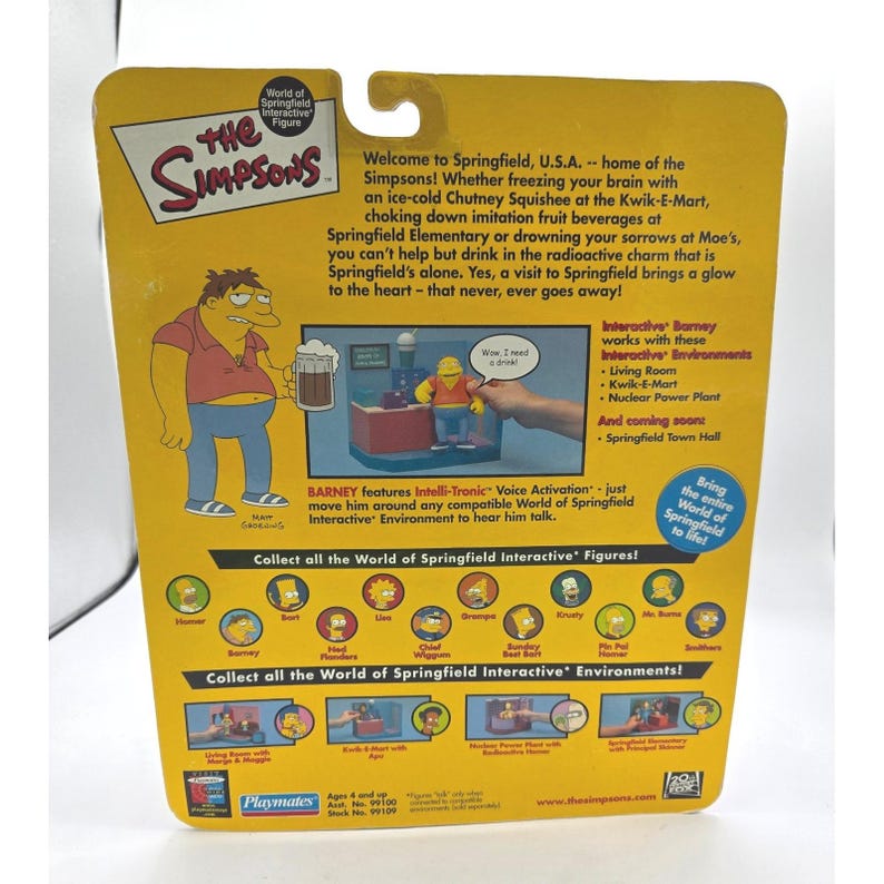 The Simpsons: World of Springfield Interactive Figure - Barney Gumble ...