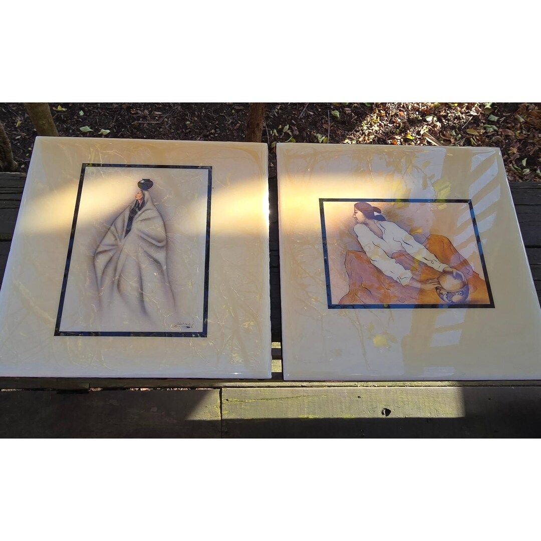 Decorative Art Tiles by Robert Redbird (kiowa) - Etsy