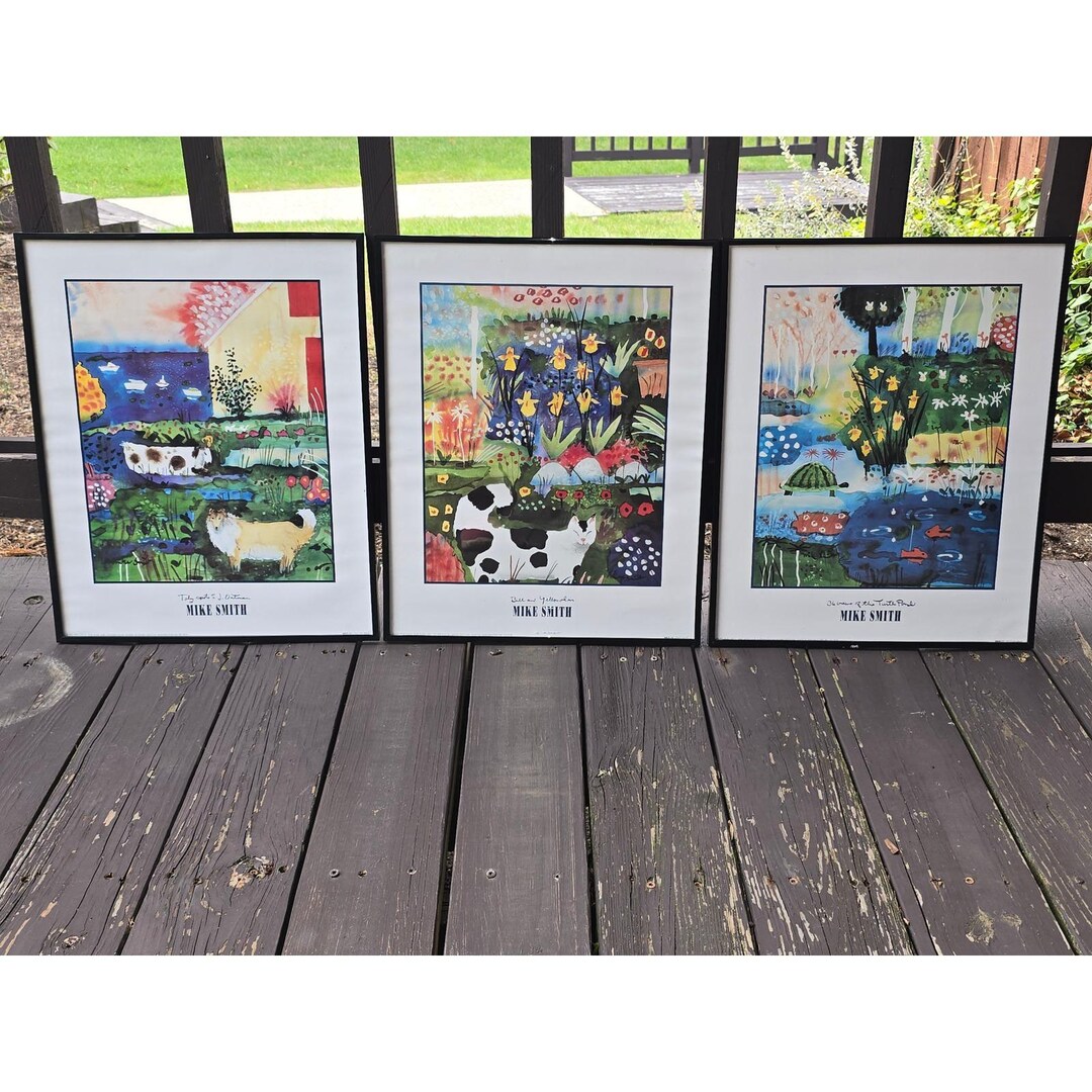 Set of 3 Mike Smith Prints, Framed 20" X 16" - Etsy