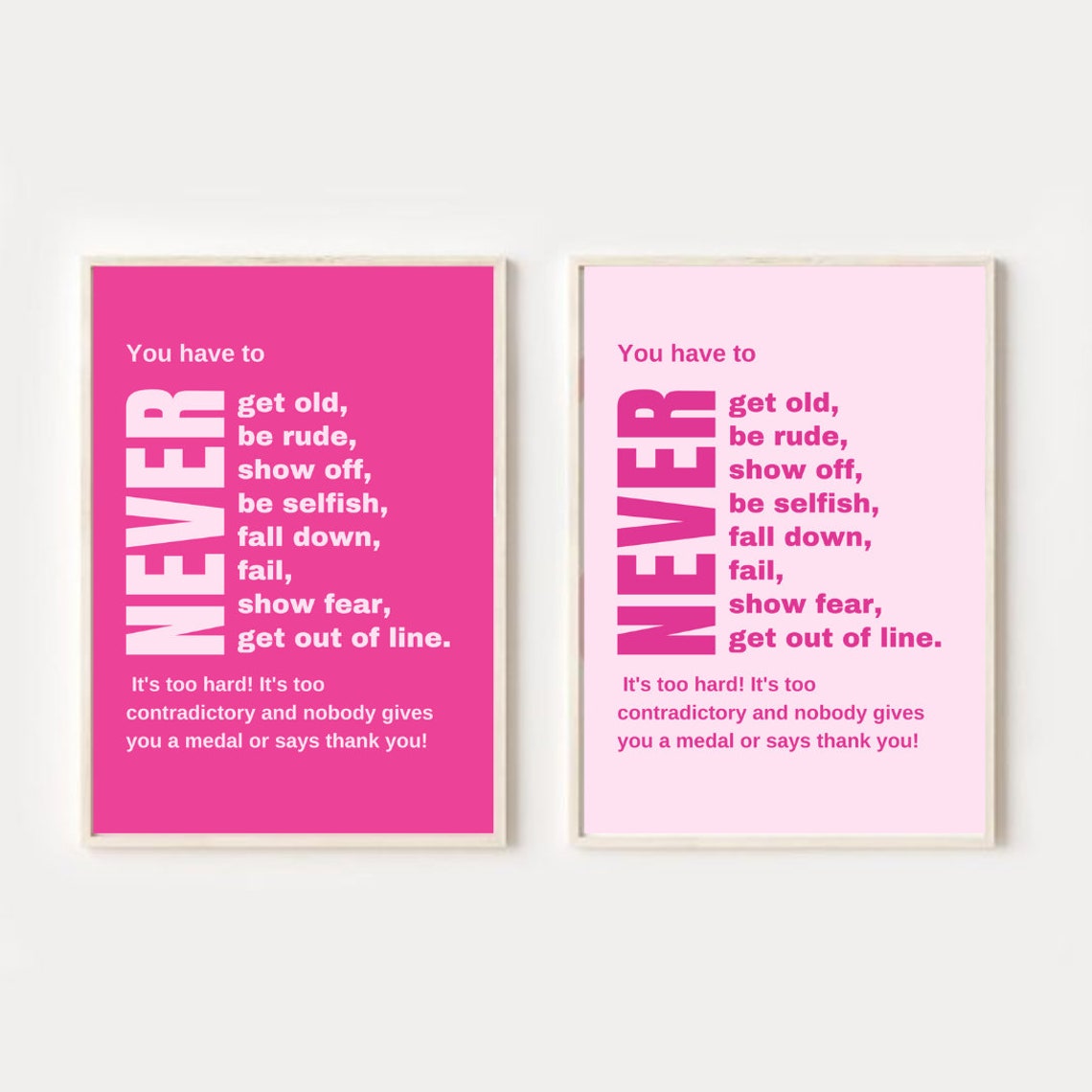 Barbie Movie Glorias Monologue Pink Wall Art Poster Etsy