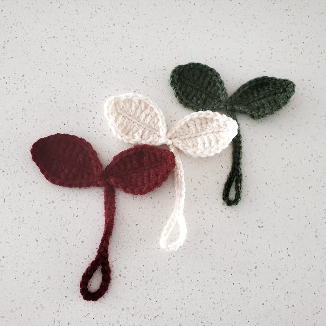 Crochet Leaf Sprout for Headphone Multipurpose Tie, Headphone Accessory ...