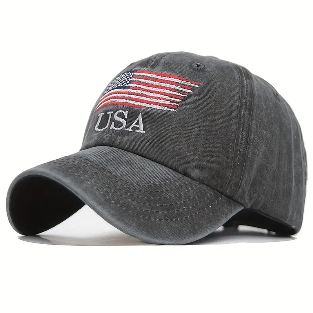 Personalized Vintage Baseball Hats for Men American Flag Patch ...